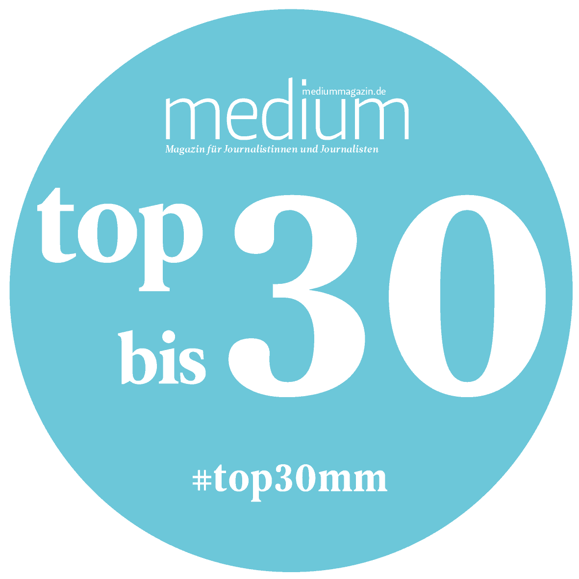 Top 30 bis 30: die Preisträger 2019 - medium magazin